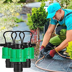 Hotop 20 Pieces 1/2 Inch Drip Tubing End Drip Irrigation Tubing End Cap Plug Universal End Cap Fitting Drip Tubing End Plug Connectors for 1/2 Inch Tubing for Garden Greenhouse, Flower Bed, Lawn