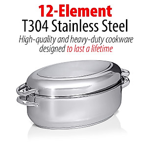 Precise Heat KTROAST3 Roaster, 20 inches, Stainless Steel