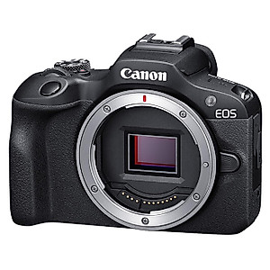 Canon EOS R100 Mirrorless Camera with 24-105mm Lens + 55-210mm Lens + 64GB Memory Card, Case, Hood, Grip-Pod, Filter Professional Photo Bundle (Renewed)