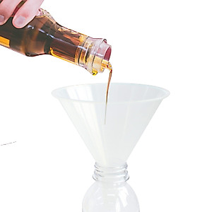 8 Pack Multi-Purpose Plastic Funnels with Long Reaching Spout (4.7”) for Water Bottle, Easy and Smooth Content Transfer by ZMYBCPACK