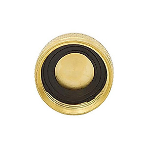 HYDRO MASTER 0712901 Brass Garden Hose Cap, 2 Pack of Solid Brass,3/4 Inch Garden Hose Thread Female End.