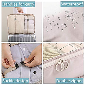 OEE Luggage Packing Organizers Packing Cubes Set for Travel …, Beige