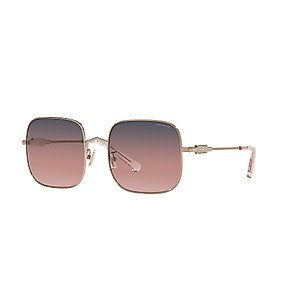 Coach HC7120 Sunglasses, Rose Gold/Navy Pink Peach Gradient, 55 mm
