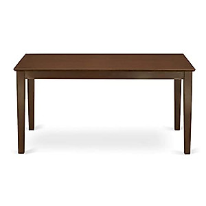 East West Furniture CANO6C-MAH-W Dining Table Set, 6-Piece