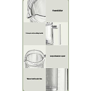 350Ml High Borosilicate Glass Health Pot Electric Kettle Flower Teapot Temperature Control ​Kettle Hot Tea Machines Appointment and Dry Boil Protection Household Multifunctional A,350Ml