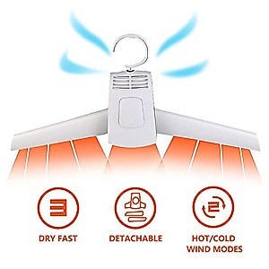 Portable Clothes Dryer Fast Drying Cloth Suit Hanger Dryer, Electric Folding Clothes Shoes Drying Hangers Mini Portable Dryer Rack Machine for Household Travel