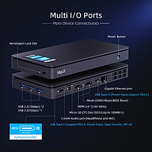 MeLE Overclock3C Mini PC Windows 11 Pro Micro PC Celeron N5095(4C/4T, up to 2.9Ghz, TDP 15W) 32GB DDR4 512GB ROM Small Desktop Computer with 2 X HDMI 4K@60Hz, USB-C, WiFi 6, BT5.2, VESA Mount