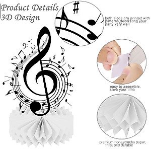 Musical Notes Party Table Decorations 11Pcs Music Party Honeycomb Centerpieces for Music Notes Theme Birthday Party Baby Shower Supplies