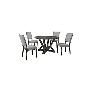 Best Master Furniture 5 Piece Dining Table Set Gray