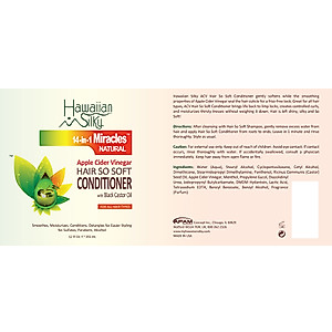 Hawaiian Silky Hawaiian silky 14-in-1 miracles hair so soft conditioner with black castor oil 12 fluid ounce, White, 12 Fl Ounce