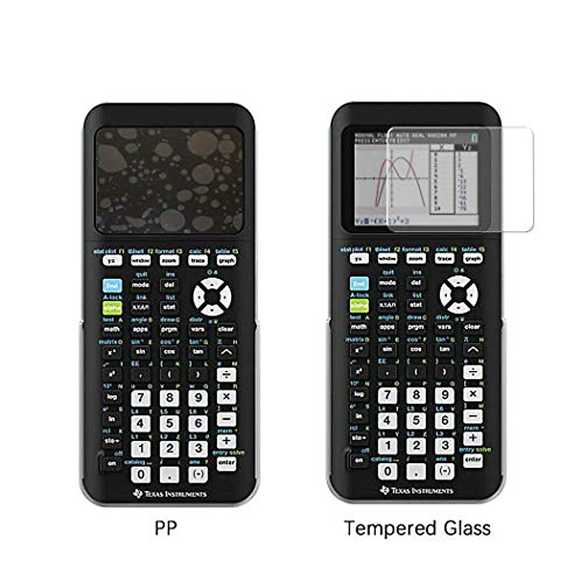 [2 Pack] Tempered Glass Screen Protector, for Texas Instruments TI-84 Plus Ce Graphing Calculator [9H Hardness] 0.33 mm Thick, Impact and Scratch Protection