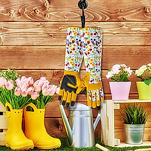 isilila Long Gardening Gloves for Women, Rose Pruning Gloves Thornproof with Forearm Protection, Breathable Work Gloves with Touch Medium