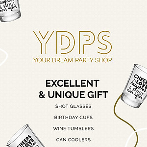 Cheers to Love Laughter Happily Ever After Shot Glasses, Set of 12 Clear 1.75oz Doubled sided Wedding Shot Glasses, Perfect Wedding Favor, Wedding Shot glasses, Bridal Party Shot Glasses