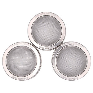 3 Pack Rust Proof Sprouting Lids for Wide Mouth Mason Jars by Mason Jar Lifestyle - Curved For Better Airflow - 316 Stainless Steel - One Piece Design…