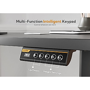 Claiks Standing Desk with Drawers, Stand Up Electric Standing Desk Adjustable Height, Sit Stand Desk Computer Workstation, 48 Inch, Black