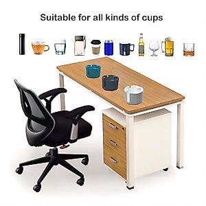 Cup Holder for Desk ， 8EIGHTECH Table Cup Holder has a Suction Cup with Strong Suction Power.Anti-Spill Cup Holder for desks or Tables, can Hold a Variety of Mugs、 Drinking Bottles、Insulated Cups.
