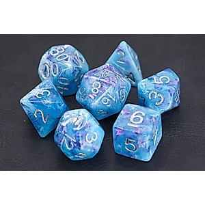 3DEGOS Blue Butterfly DND Dice Set for Dungeons and Dragons Gifts, D&D, D and D, Pathfinder, Accessories, D20, Polyhedral, Resin Dice, Metal, Dice Tray, Tower, Bag, Box