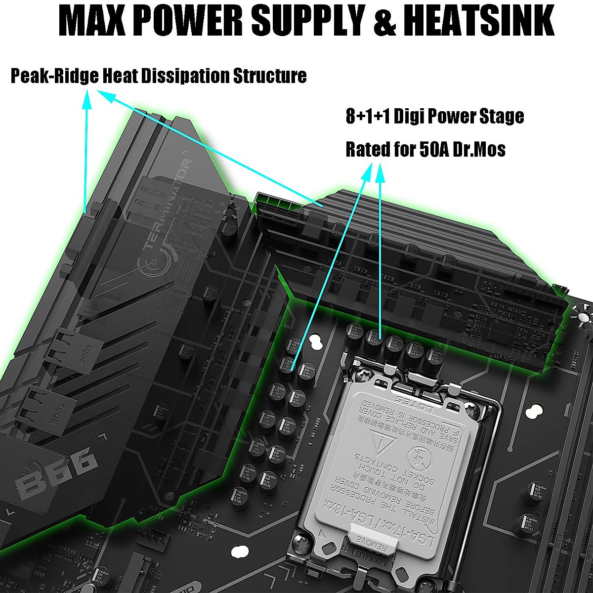 MAXSUN Terminator B660 LGA 1700(Intel 12th Gen) mATX Motherboard (PCIe 4.0, DDR4,3xM.2 Slots, 2.5Gb LAN, DP, 2 x HDMI, VGA, Rear USB 3.2 Gen 1, Front USB 3.2 Gen 2 Type-C)
