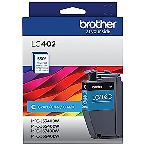 Brother Genuine LC402C Standard Yield Cyan Ink Cartridge