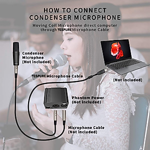 YESPURE USB Microphone Cable,USB Male to XLR Female Mic 3 Pin Link Converter Cable Studio Audio Cable Connector Cords Adapter for Instruments Recording Karaoke Singing or Microphones(10FT/3M)