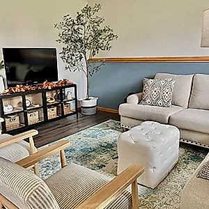 Phimos 7FT Artificial Olive Tree (82") Tall Fake Potted Olive Tree with Planter Large Faux Olive Branches and Fruits Artificial Tree for Modern Home Office Living Room Floor Decor Indoor