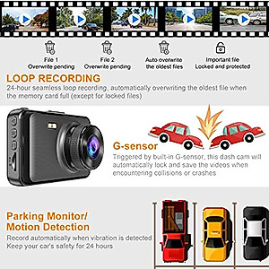 Dash Camera for Car, Dash Cams FHD 1080P Dash Cam Front with 32G SD Card, Super Night Vision Dashcam, Dashcams for Cars w/WDR Loop Recording G-Sensor Parking Monitor Motion Detection Dashboard Camera