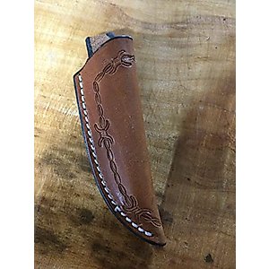 Handmade Leather Knife Sheath (Natural) (Black)