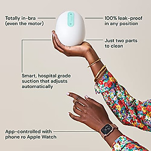 Willow Pump Wearable Double Electric Breast Pump | Willow® 3.0 Smart, Discreet, Hands Free Breast Pump | The Only Leak Proof Wearable Pump