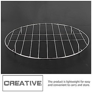 Operitacx 2pcs Stainless Steel Griddle Grilling Accessories BBQ Portable Campfire Grate Hibachi Grill Pizza Ovens for Outside Pizza Grill Practical Steak Grilling Rack Cake Lip Gloss