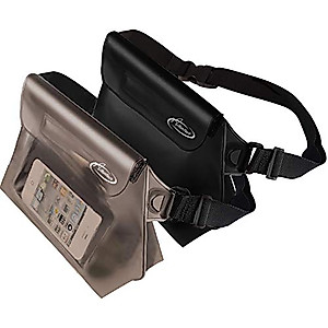 AiRunTech Waterproof Pouch with Waist Strap (2 Pack) | Adjustable Waterproof Dry Fanny Bag for Boating Swimming Kayaking Surfing | Beach Cruise Travel Accessories Essentials Vacation Must haves