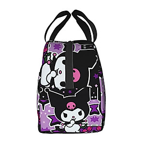 YHDVMYIS Kawaii Lunch Bag Cute Anime Insulated Portable Lunch Box Cartoon Reusable Thermal Bento Lunch Tote Cooler Bags For Women Men Office Work Picnic