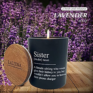 LaLeena Candle Gifts for Sisters, Friends and Family - Large Scented Soy Candle - Luxury Candles for Home - Birthday Gifts for Friends, Sisters and Family (Lavender, 14 oz)