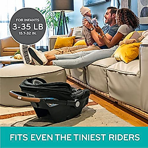 Evenflo Shyft DualRide Infant Car Seat and Stroller Combo with Carryall Storage (Boone Gray)