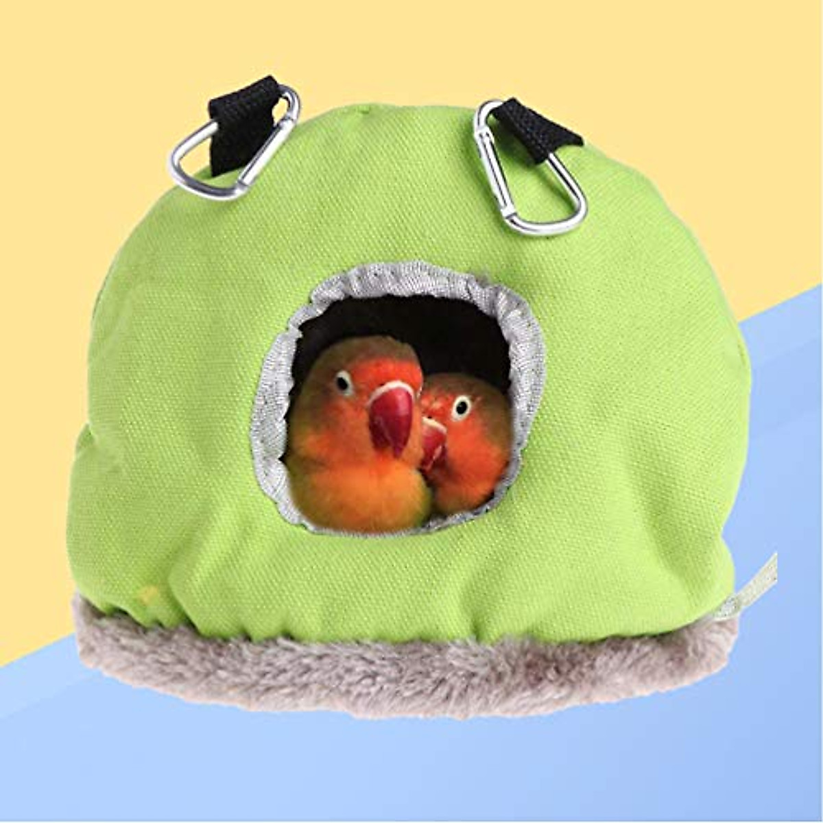 POPETPOP Cotton Winter Parrot Nest Warm Bird Hammock Hamster Hammock Small Pet Sleeping Bag Winetr Parrot Cave Pet House for Squirrel Hedgehog Budgies 11 x 10 x 5cm