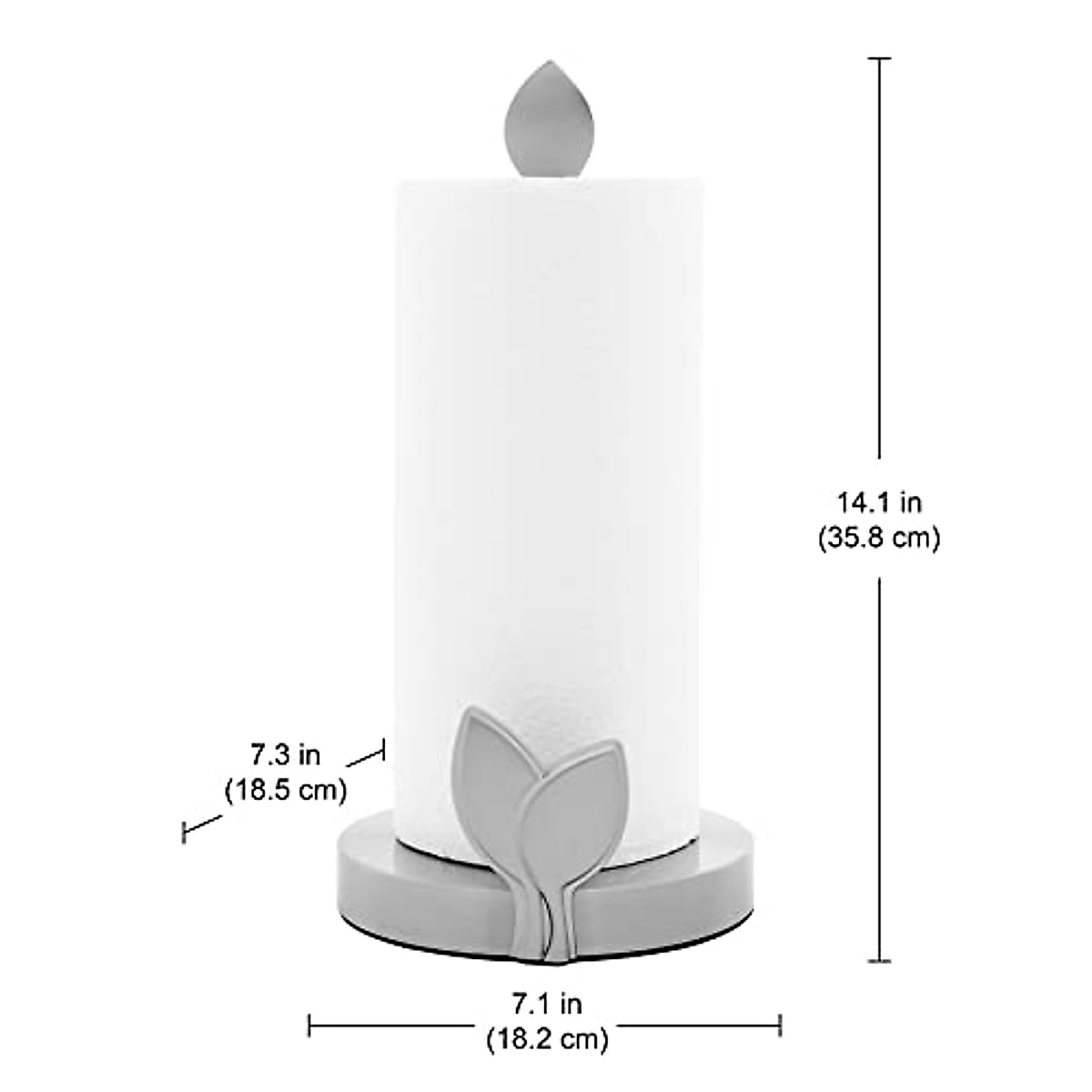 Kamenstein Perfect Tear Paper Towel Holder, 7.39 x 7.17 x 14.13-Inch, Stainless Steel