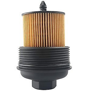 Oil Filter and Cap Assembly, Replace 12605565, PF458G Compatible with Buick Chevy GMC Polaris Ponitac Saturn - LaCrosse Regal Cavalier Cobalt Equinox HHR Malibu Terrain Slingshot G6 Ion Sky Vue, More