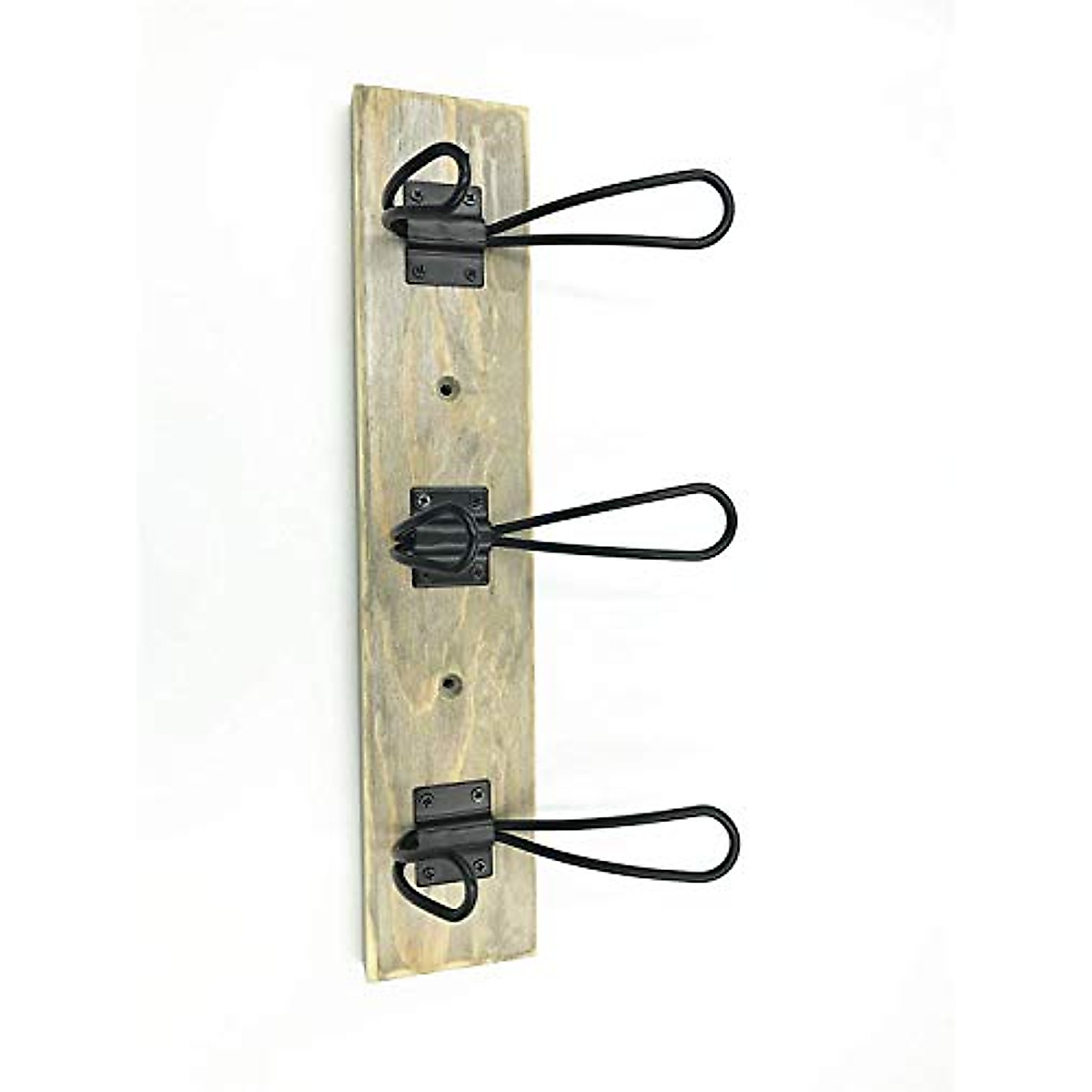 Sageme Wall Mounted Coat Rack, Wooden Entryway Vintage Rustic Coat Rack Hat Hanger Rack 3-Hook Rail for The Entryway, Bathroom, Bedroom, Kitchen, Mudroom Solid Wood (3 Hooks, Black)