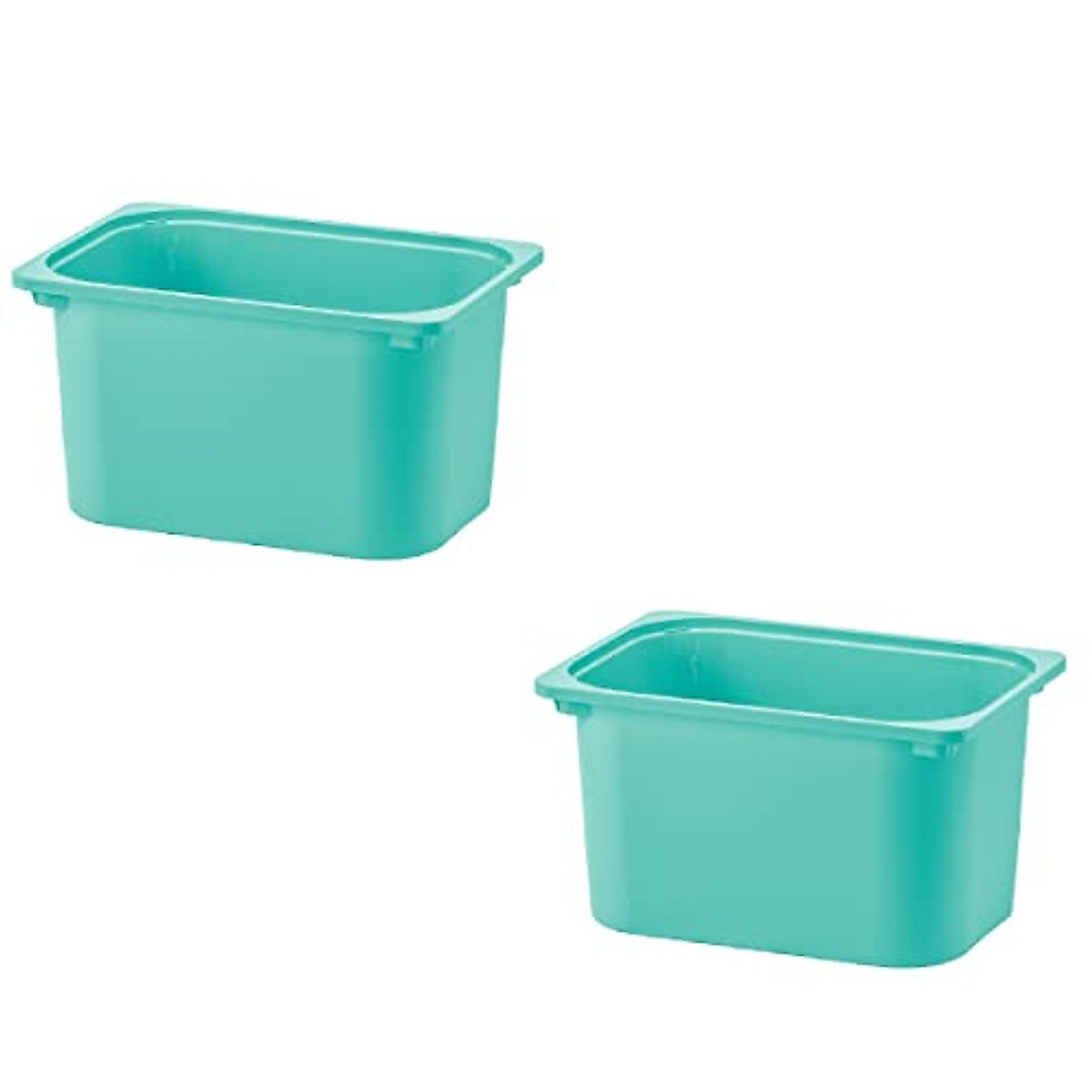 TROFAST Storage Box, Turquoise, 16 ½x11 ¾x9 " Stackable Open Containers/Bins for TROFAST Frames Pack of 2