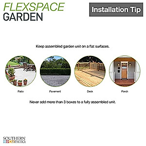 Southern Patio FlexSpace 5-pc. Modular Raised Garden with 3 Collapsible Planter Boxes & 2 Legs