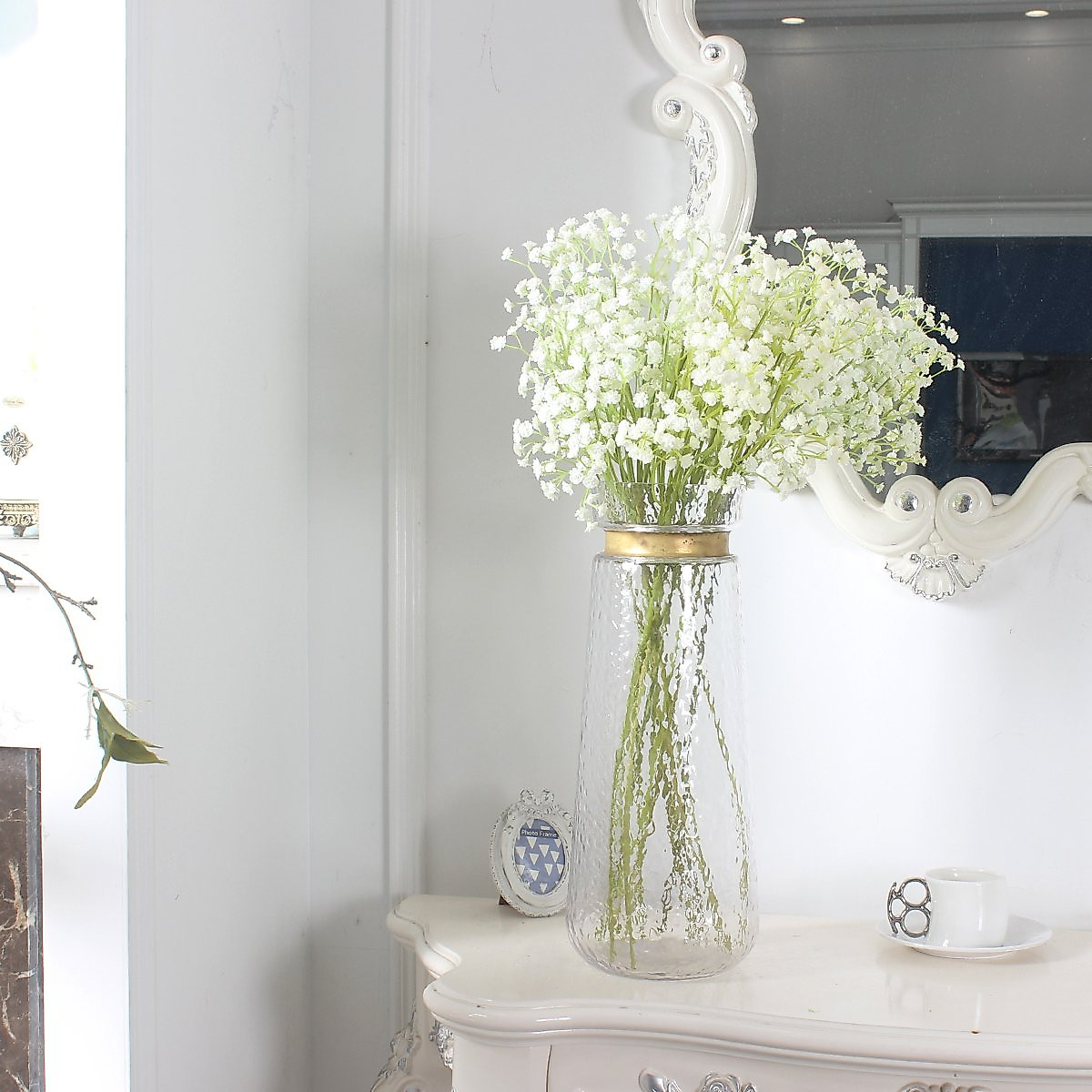 Duovlo 10pcs Babies Breath Flowers 23.6" Artificial Gypsophila Bouquets Real Touch Flowers for Wedding Home DIY Decor