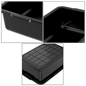 Julyeen 4 Pack 32 L Commercial Restaurant Bus Tubs, Large Plastic Bus Box, Black