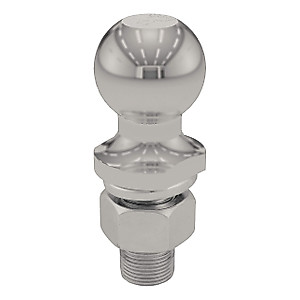CURT 40051 Stainless Steel Trailer Hitch Ball, 3,500 lbs, 1-7/8-Inch Diameter, 1 x 2-1/8-Inch Shank