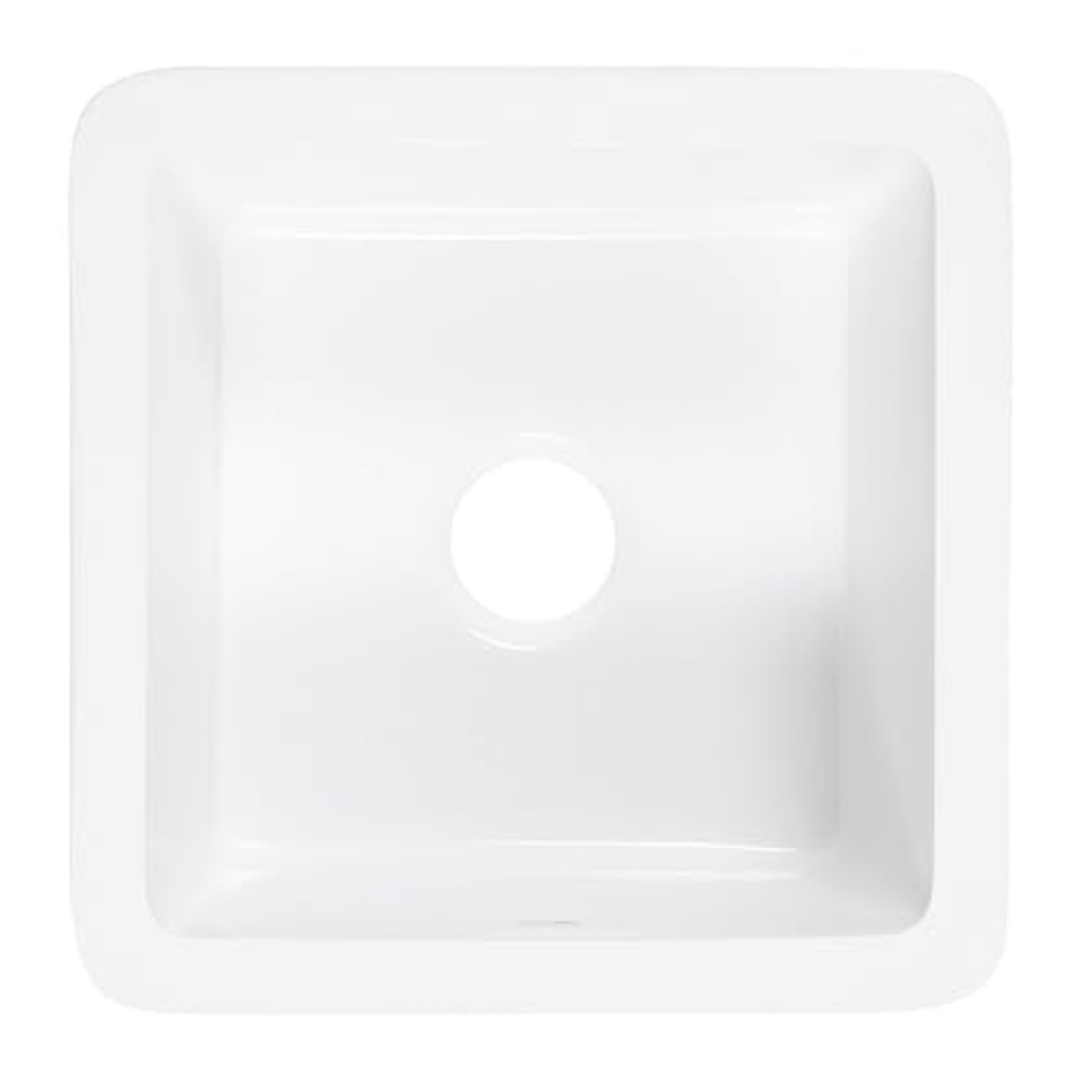 Sinkology Eden Crisp White Fireclay 18" Single Bowl Undermount Kitchen Sink