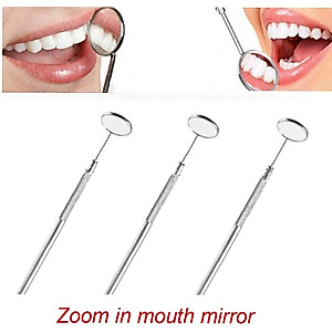YNR Oral Dentistry Dental Oral Hygiene Mouth Mirror Stainless Steel Handle,Dentist Tool for Teeth Cleaning Inspection Daily Use Oral Care