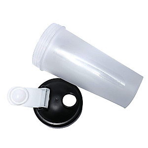 LAOMAO Gymadvisor Protein Shaker Sports Water Shaker Bottle Cup + 1 Stainless Blender Mixing Ball for Gym Calisthenics Health Fitness