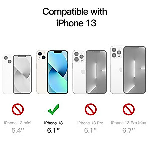 JETech Magnetic Case for iPhone 13 6.1-Inch Compatible with MagSafe Wireless Charging, Shockproof Phone Bumper Cover, Anti-Scratch Clear Back (Clear)