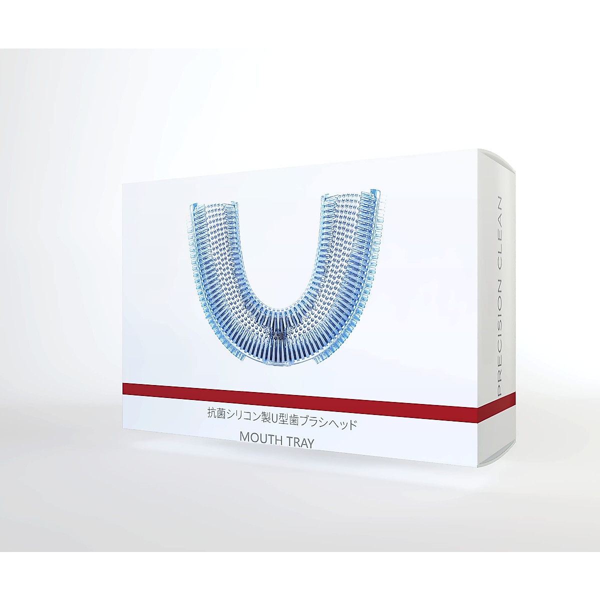 V-White U-Shaped Replacement Head for Ultrasonic Toothbrush — Food Grade Silicone Head with Bristles to Clean Between Teeth — Mouthpiece for Oral Hygiene and Preventive Care — Adult (1-Pack)