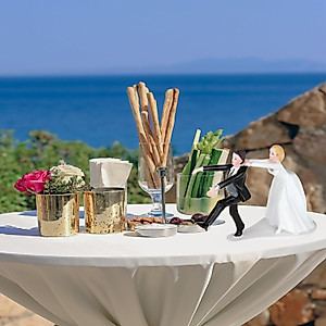 Wedding Cake Toppers, Resin Bride and Groom Figurine, Couple Romantic Funny Cake Decoration