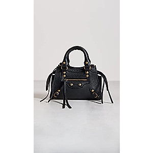 Balenciaga Women's Pre-Loved Black Calfskin Neoclassic Min, Black, One Size