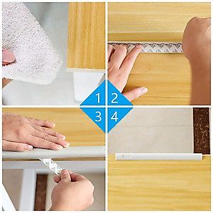 LONGFITE Corner Protectors and Edge Guards Baby Proof Corner Covers and Bumpers Cushion Top Grade Silicone Non-Choking Risk with Strong Stickiness (8 Pack) (Edge Guards Gray, Edge)